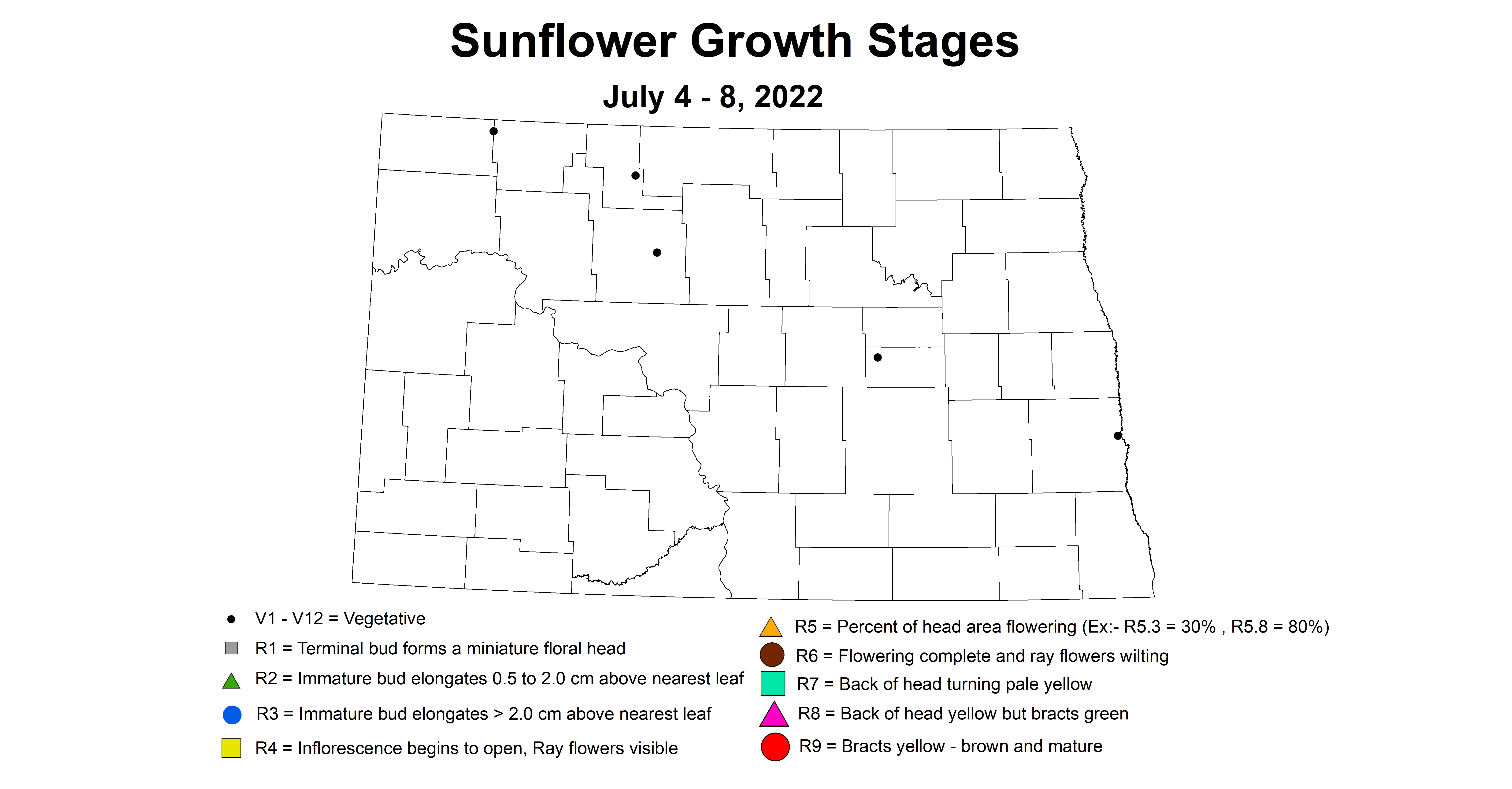 Sunflower Insect Traps - IPM Crop Survey Maps | NDSU Agriculture and Extension